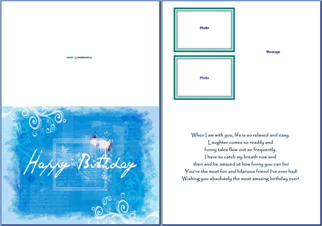 Example Of Birthday Card For Him Summer Blue Birthday Example Of Birthday Card For Him Summer Blue Birthday